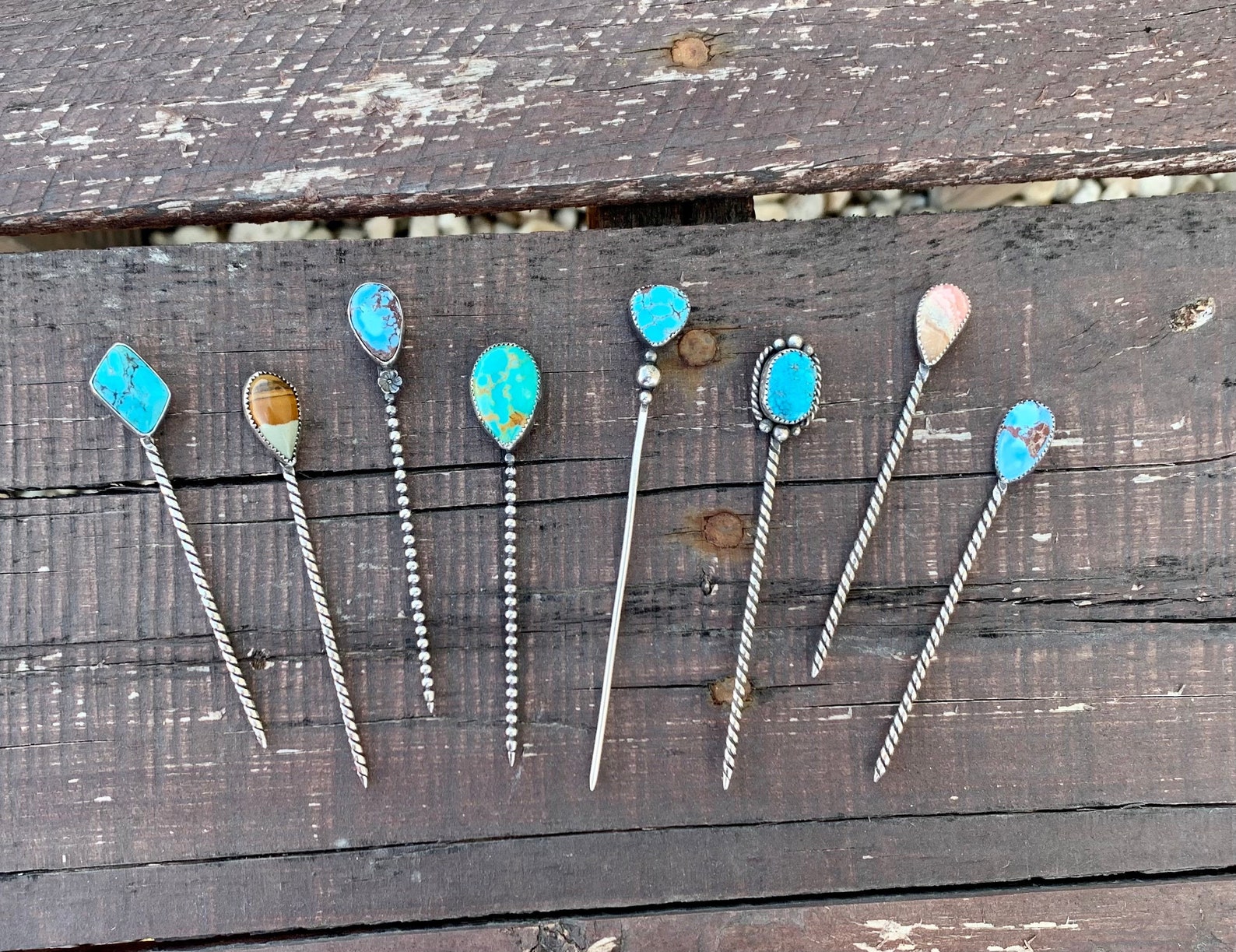 Egyptian Turquoise Hat Pin, Sterling Silver, Western Hat, Cowgirl Hat ...