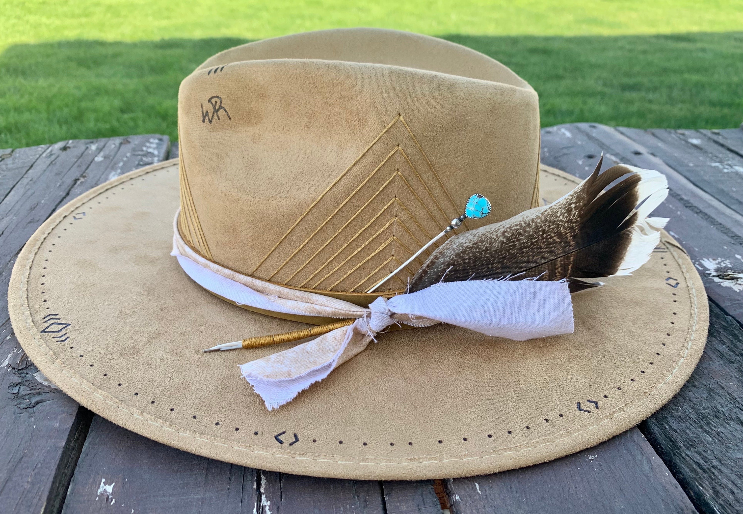 Egyptian Turquoise Hat Pin, Sterling Silver, Western Hat, Cowgirl Hat ...