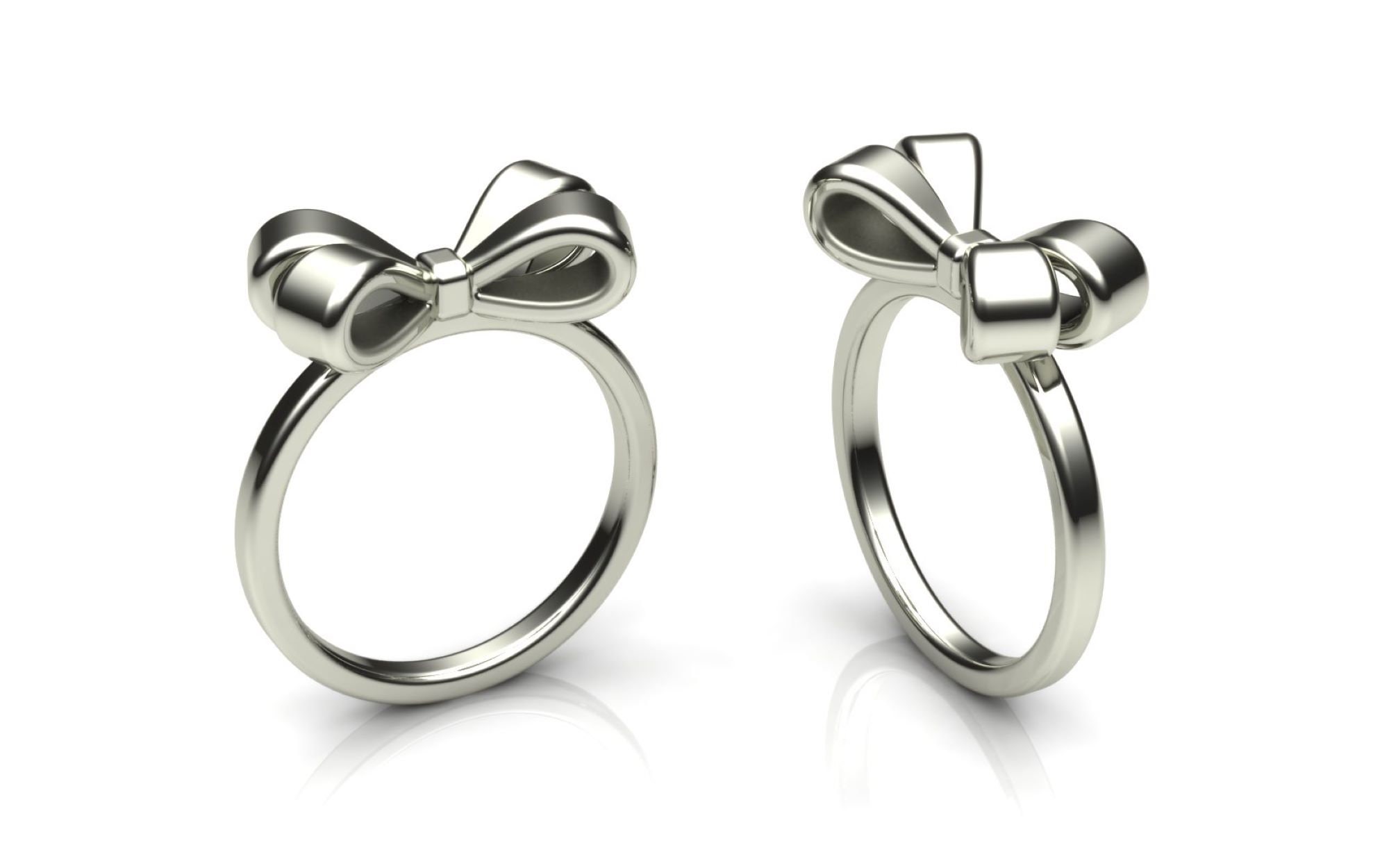 14k Solid Gold Double Bow Ring, Elegant Rings, Timeless Rings, Gift ...