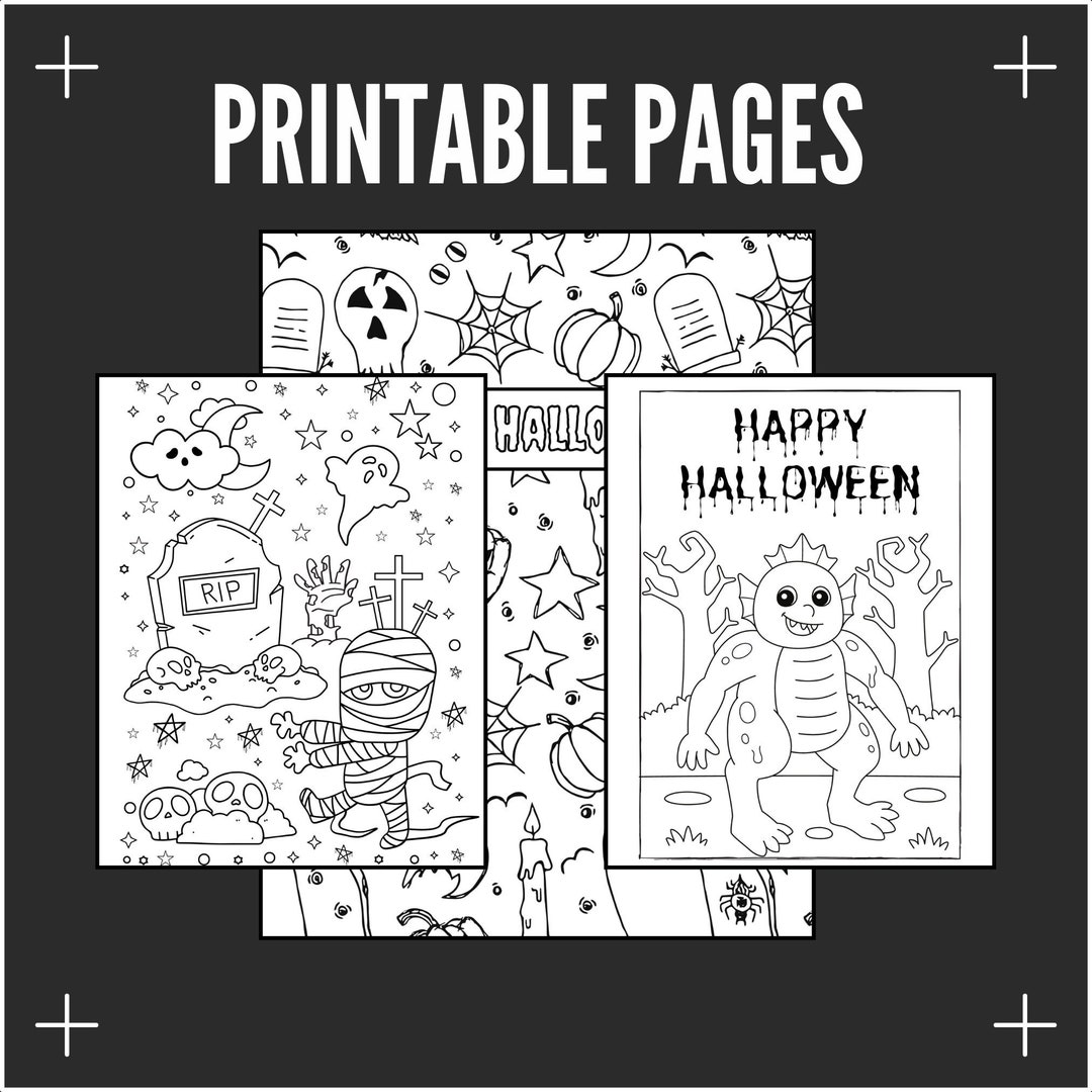 Unleash Spooky Fun With Our Printable Halloween Coloring Pages! - Etsy