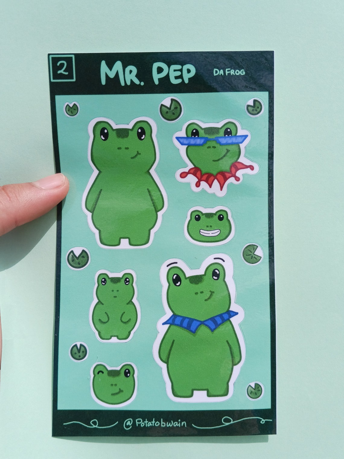 Frog Sticker, Cute Frog, Sticker Sheet, Frog Sticker Sheet - Etsy