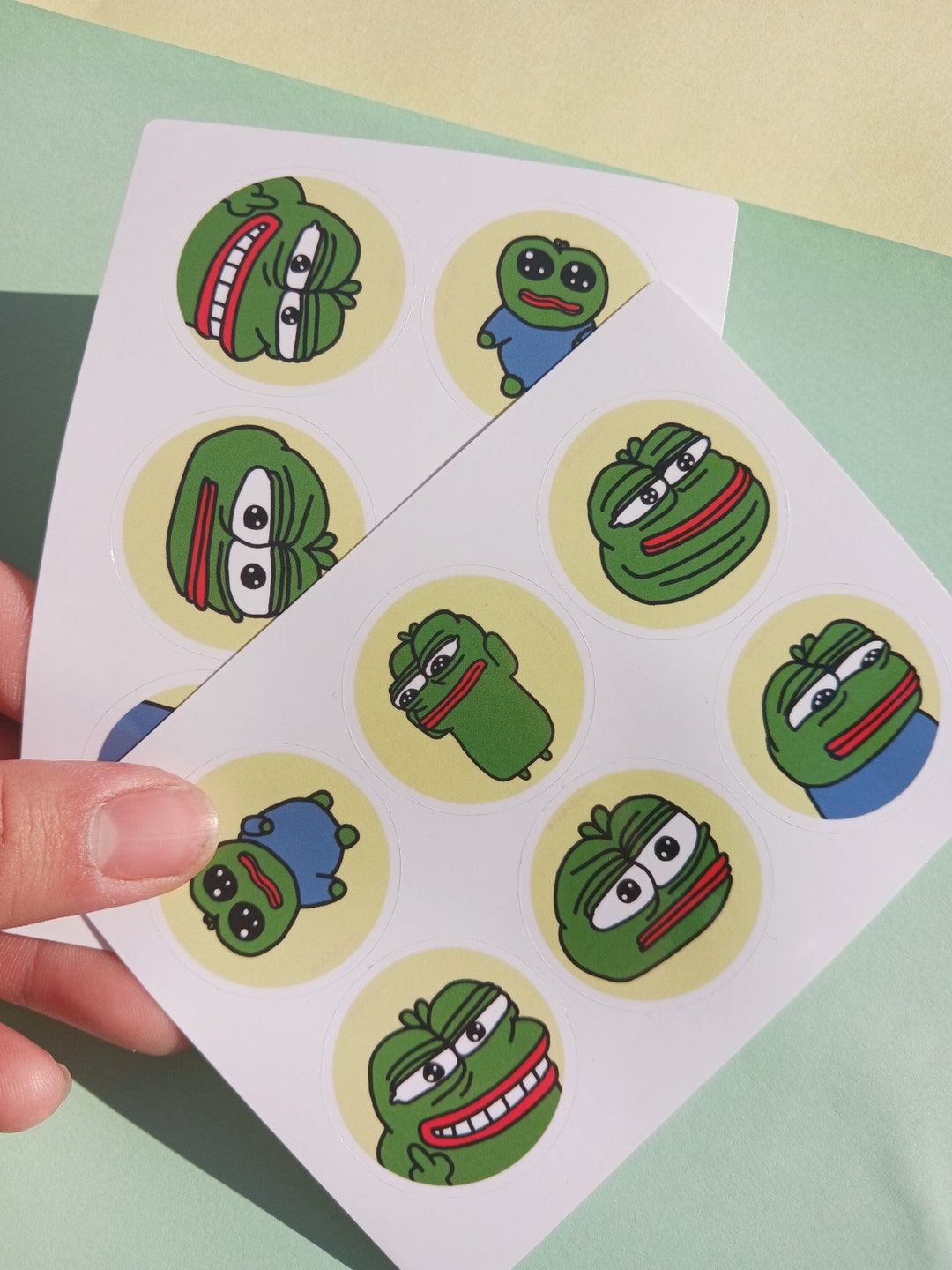 Funny Pepega Meme Sticker Sheets, Meme Sticker Sheets, Small Vinyl ...