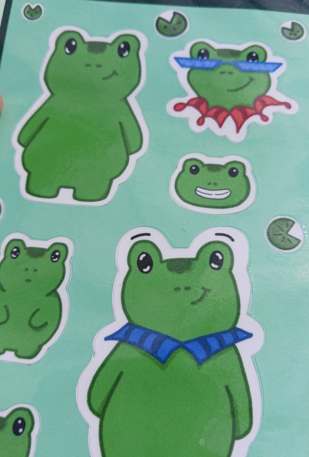 Frog Sticker, Cute Frog, Sticker Sheet, Frog Sticker Sheet - Etsy