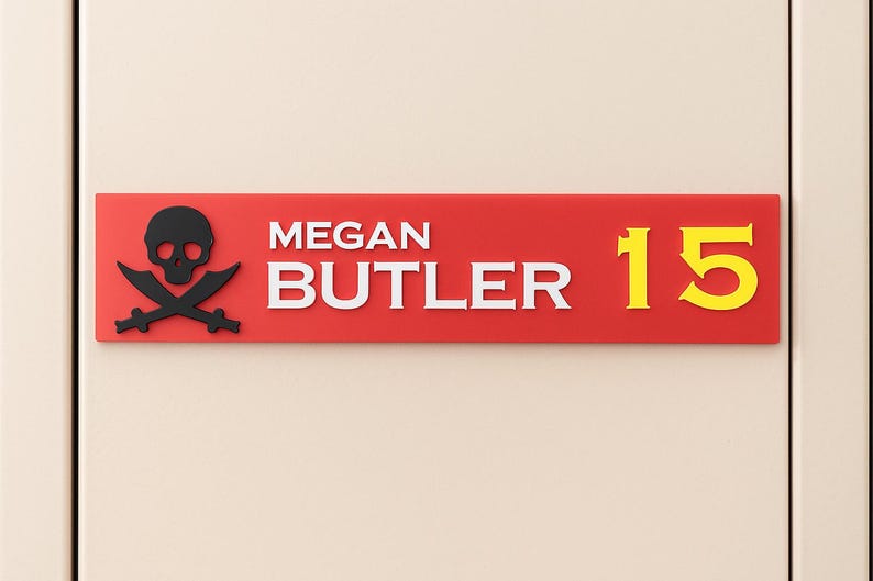 Custom Sports Locker Nameplate • Team Mascot & Colors • Locker Sign ...