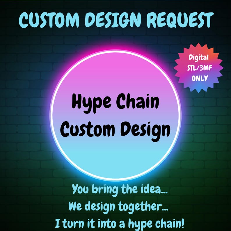 Custom Design to Hype Chain Medallion 3D Print File (STL/3MF) - Etsy