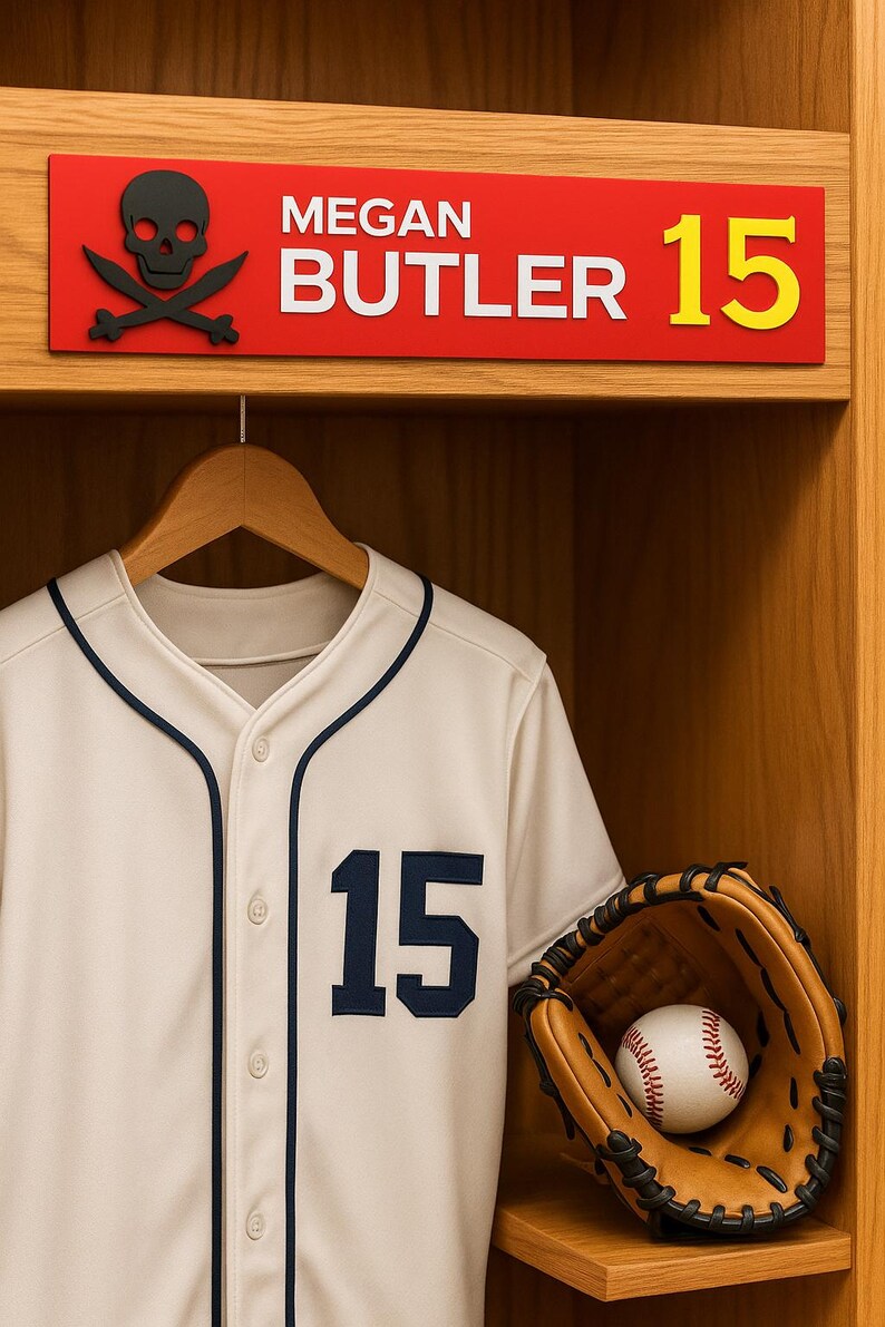 Custom Sports Locker Nameplate • Team Mascot & Colors • Locker Sign ...