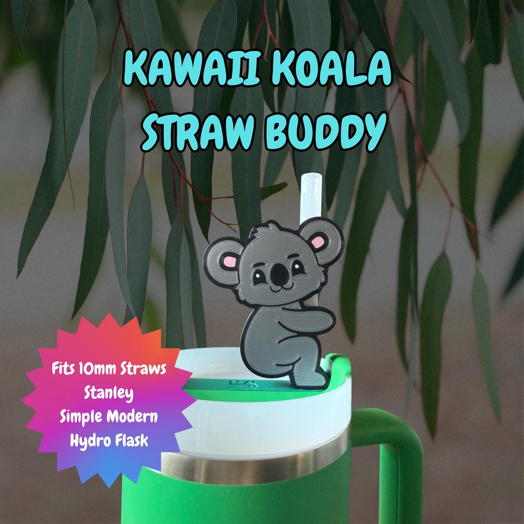 Koala Stanley Straw Topper | 3D Printed Kawaii Tumbler Accessory - Etsy