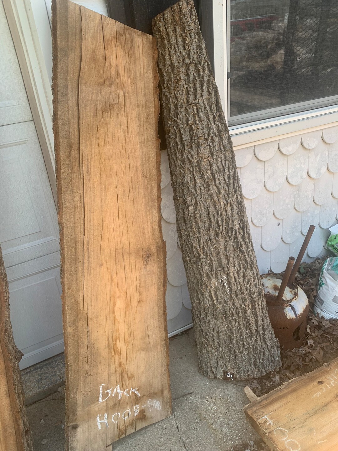 Hickory Slab-live Edge/end Cut, Spalted-h009-6/6 - Etsy