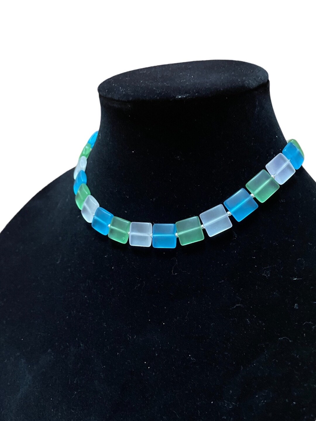 Sea Ranch | Sea Glass Necklace | Beach Vibes | Hand-beaded Necklace ...