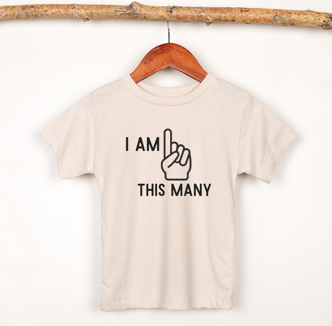 I Am This Many First Birthday Shirt, I Am One T-shirt, One Year Old ...
