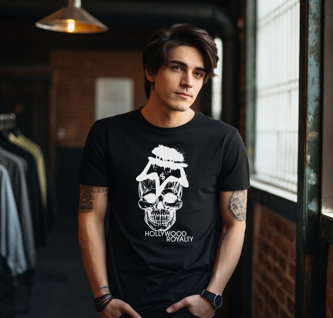 Hollywood Royalty Unisex T-shirt, Gothic Skull Tee, Skate Wear T-shirt ...