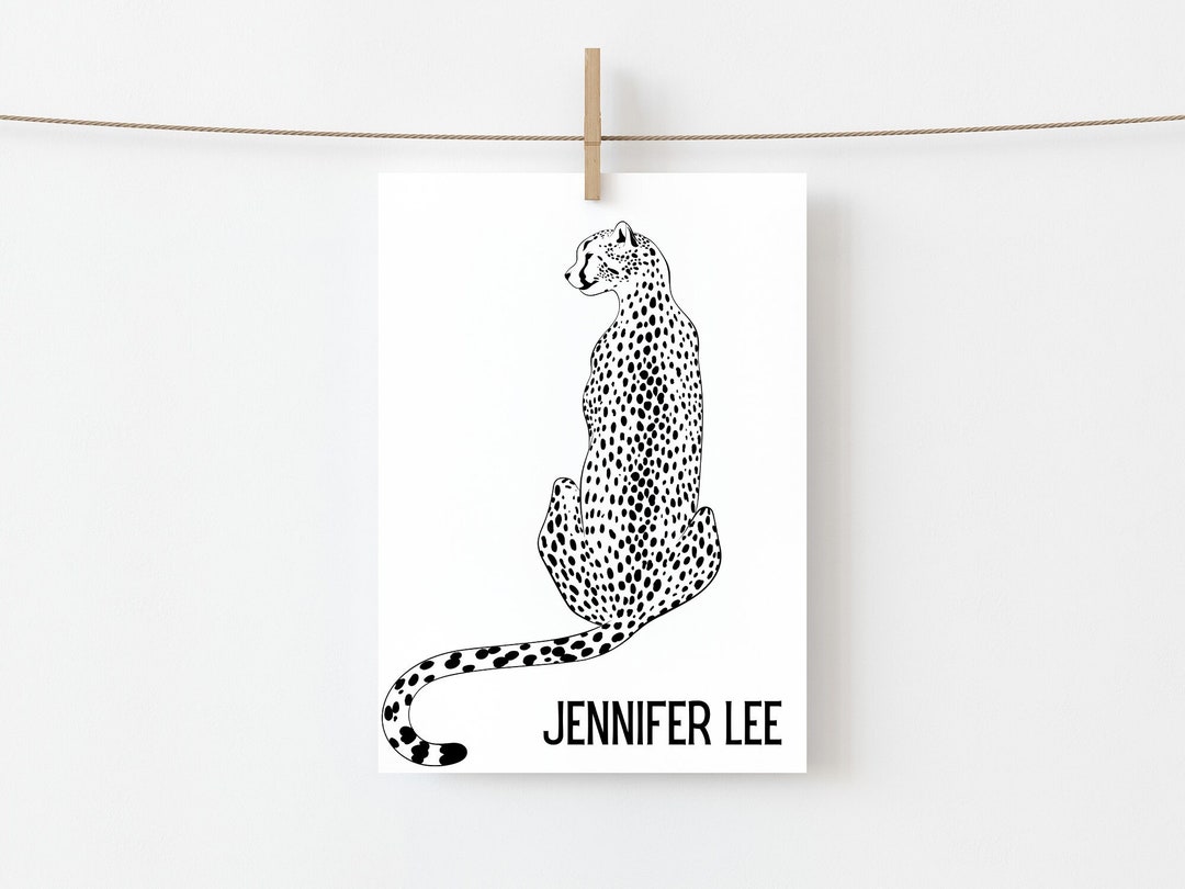 Leopard Note Cards, Personalized Stationery, Leopard Postcards, Cat ...