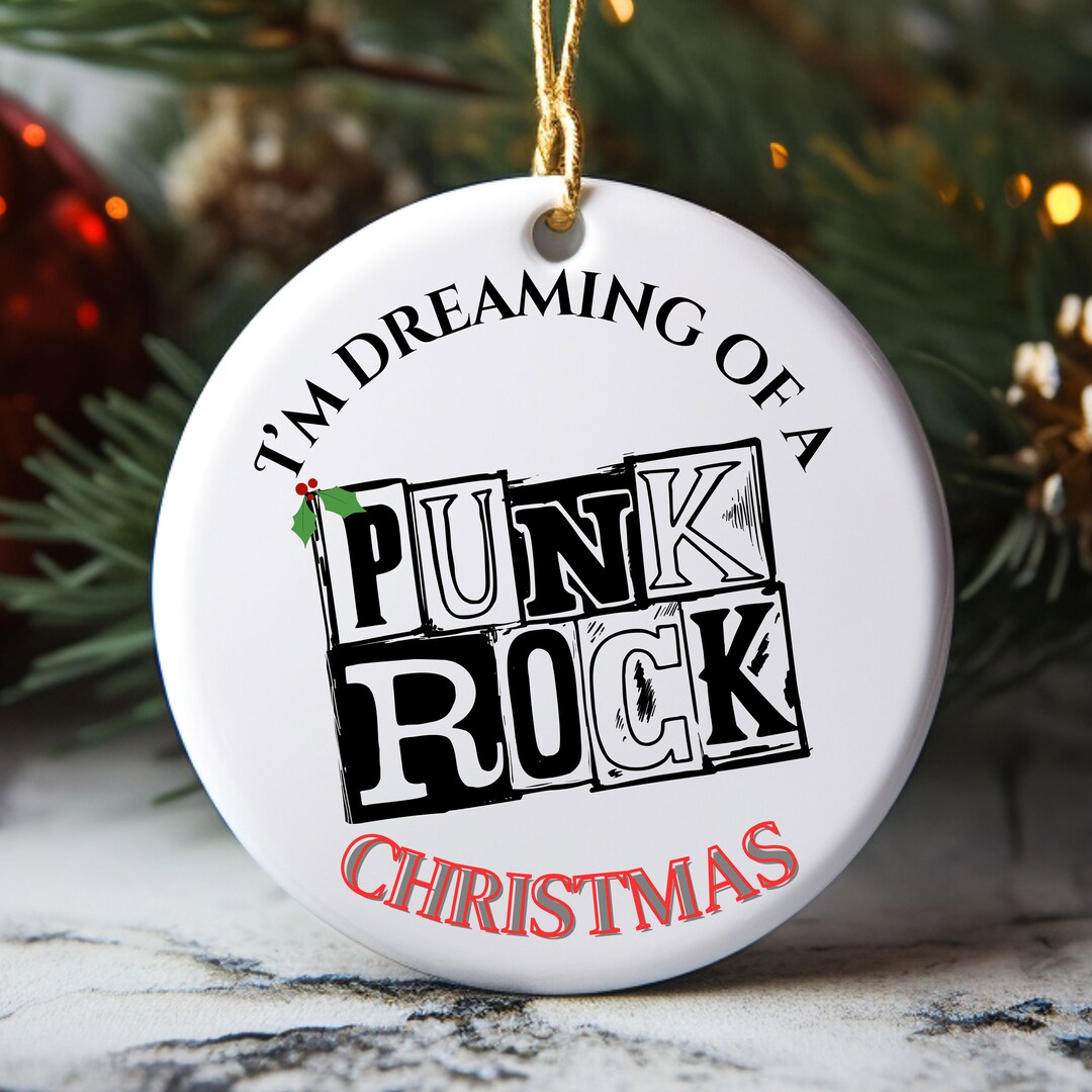 Punk Rock Christmas Ornament, Punk Rock Tree Ornament, Tree Trimming ...