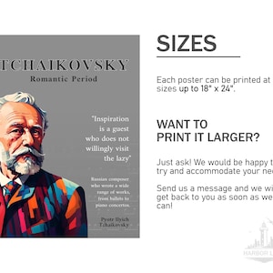 Famous Composers Printable Poster Pack (6x) | Teacher - Music Classroom ...