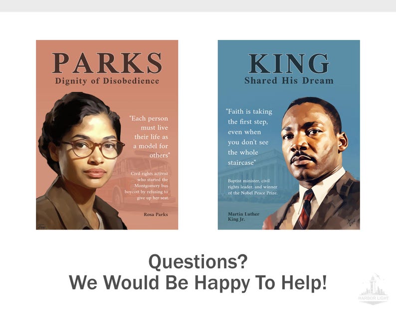 Civil Rights Leaders Poster Set: Black History Month Classroom Art ...