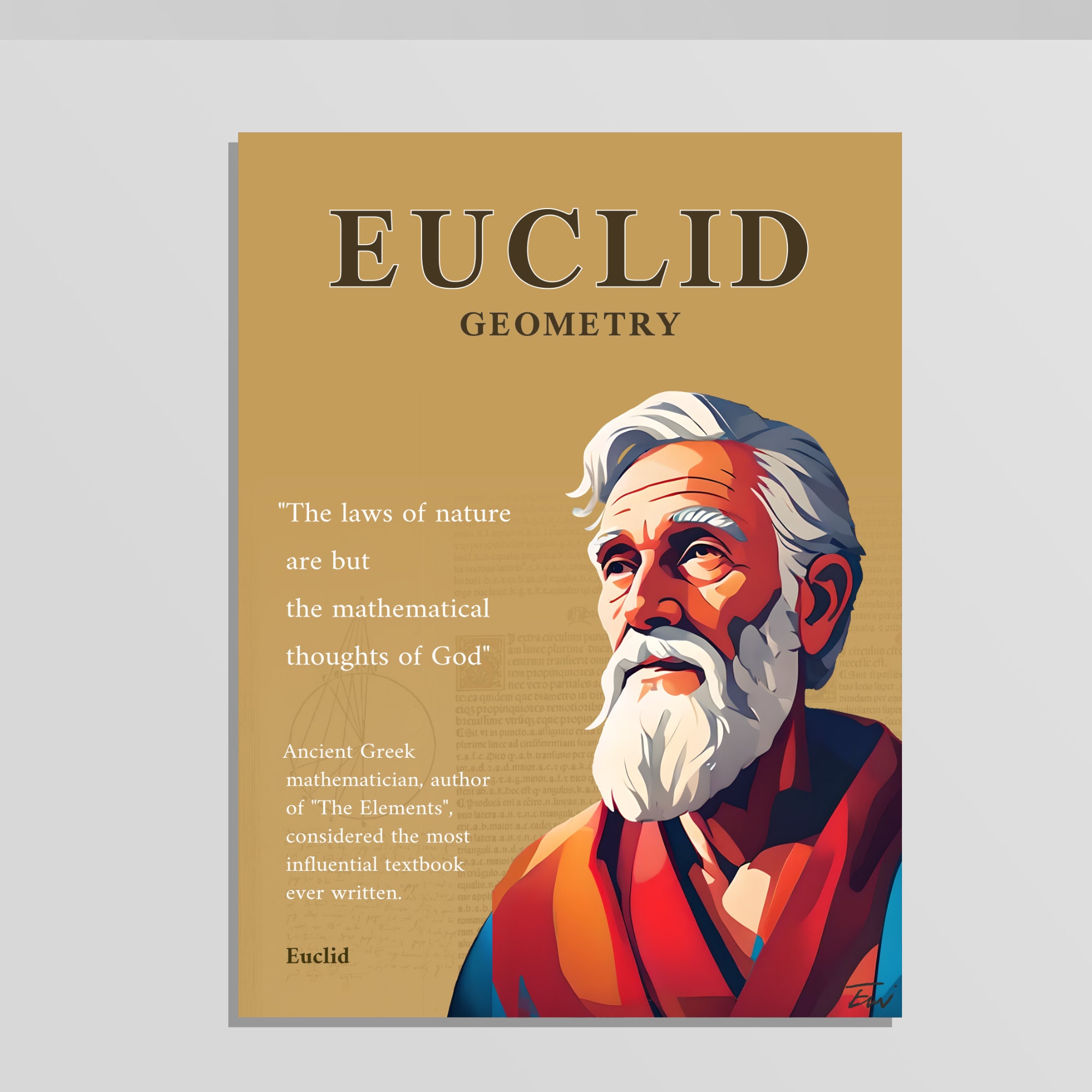 Famous Mathematicians Printable Poster Pack 6x Teacher Math Classroom ...