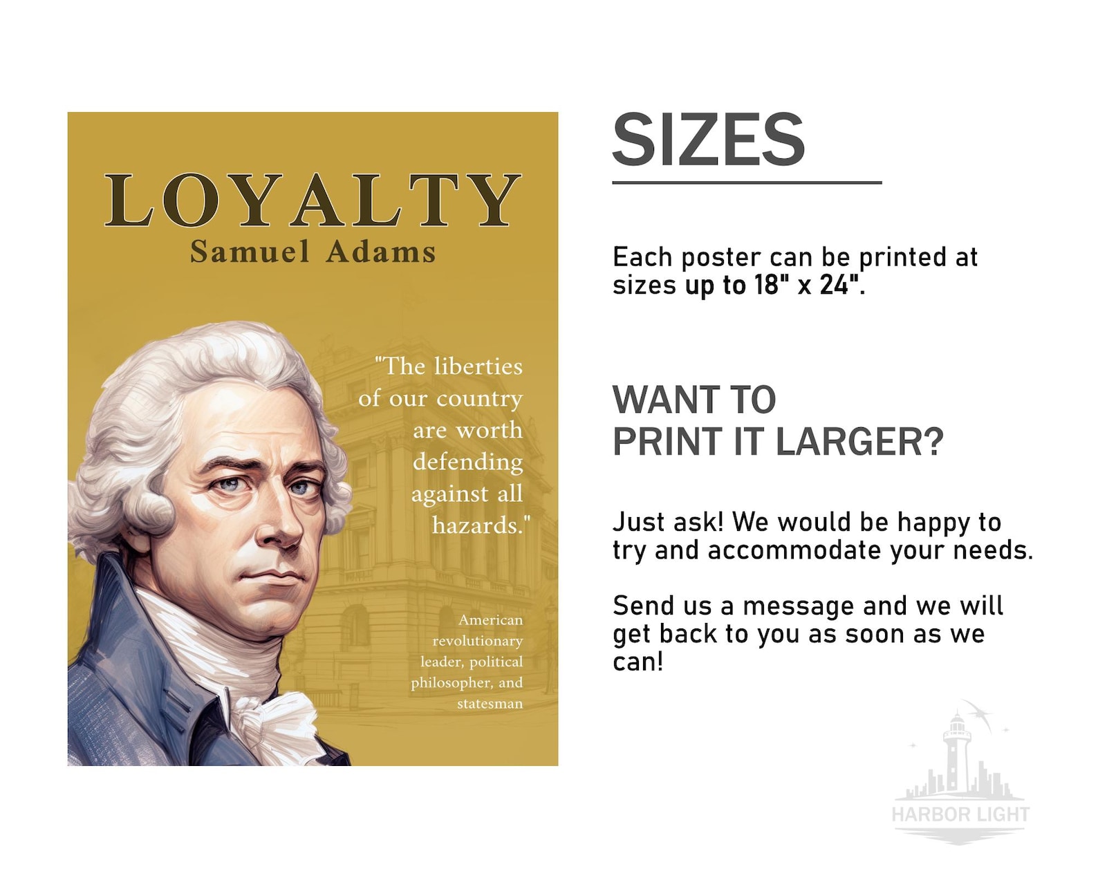 Samuel Adams Poster: American Revolution Classroom Decor (digital Print ...