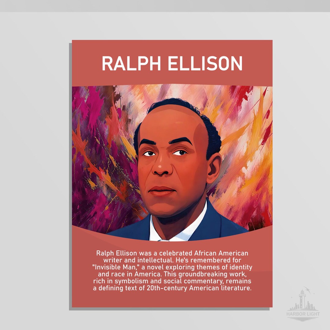 Ralph Ellison Poster: African American Author, Classroom Decor (PDF) - Etsy