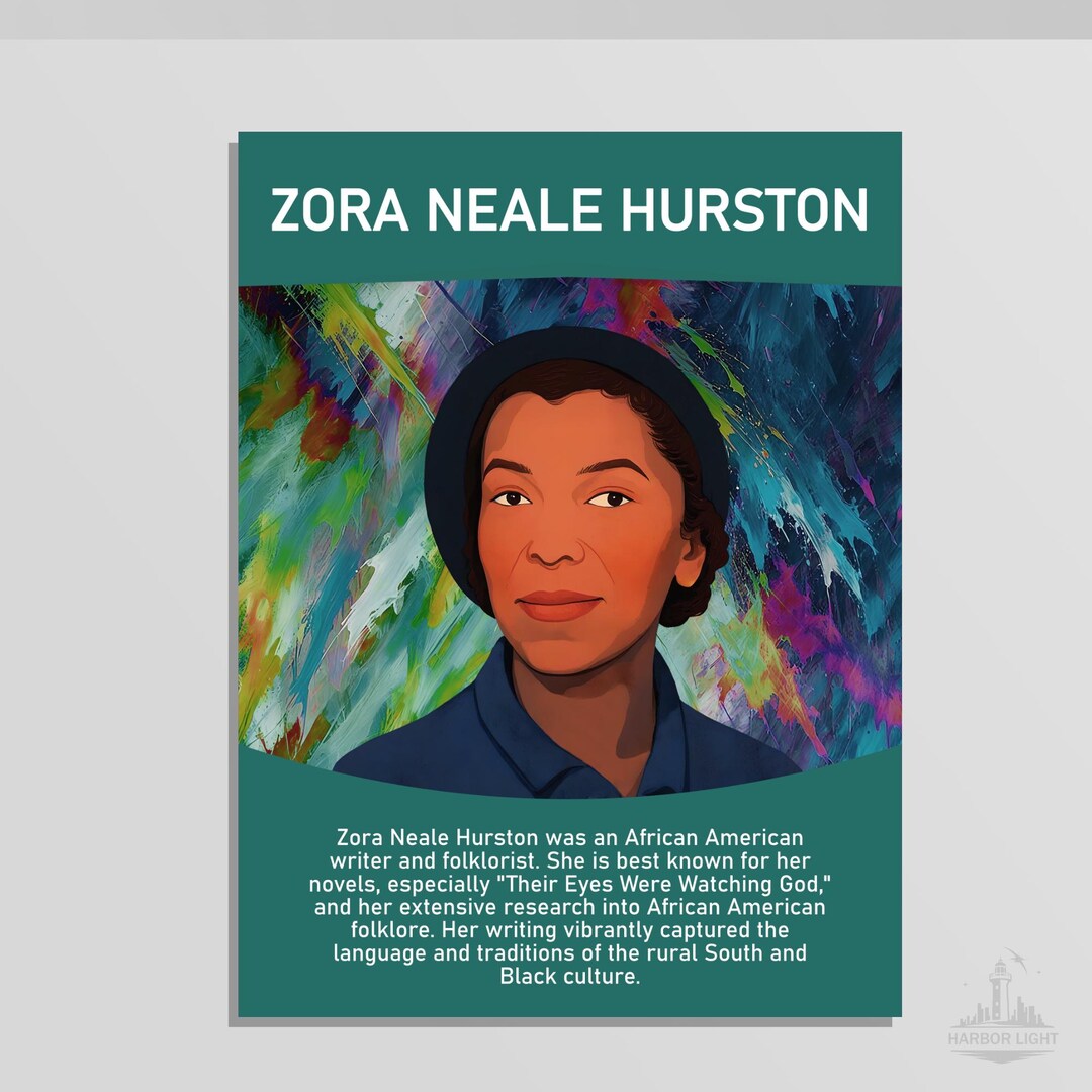 Zora Neale Hurston Poster: African American Author Classroom Decor (PDF ...