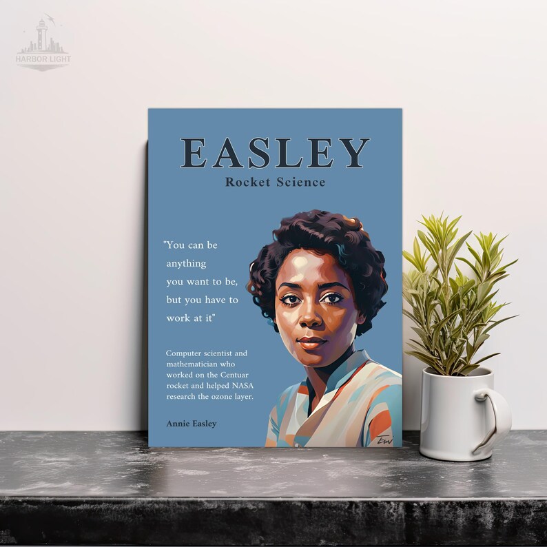 Annie Easley Printable Poster: Black History STEM Classroom Art (PDF ...