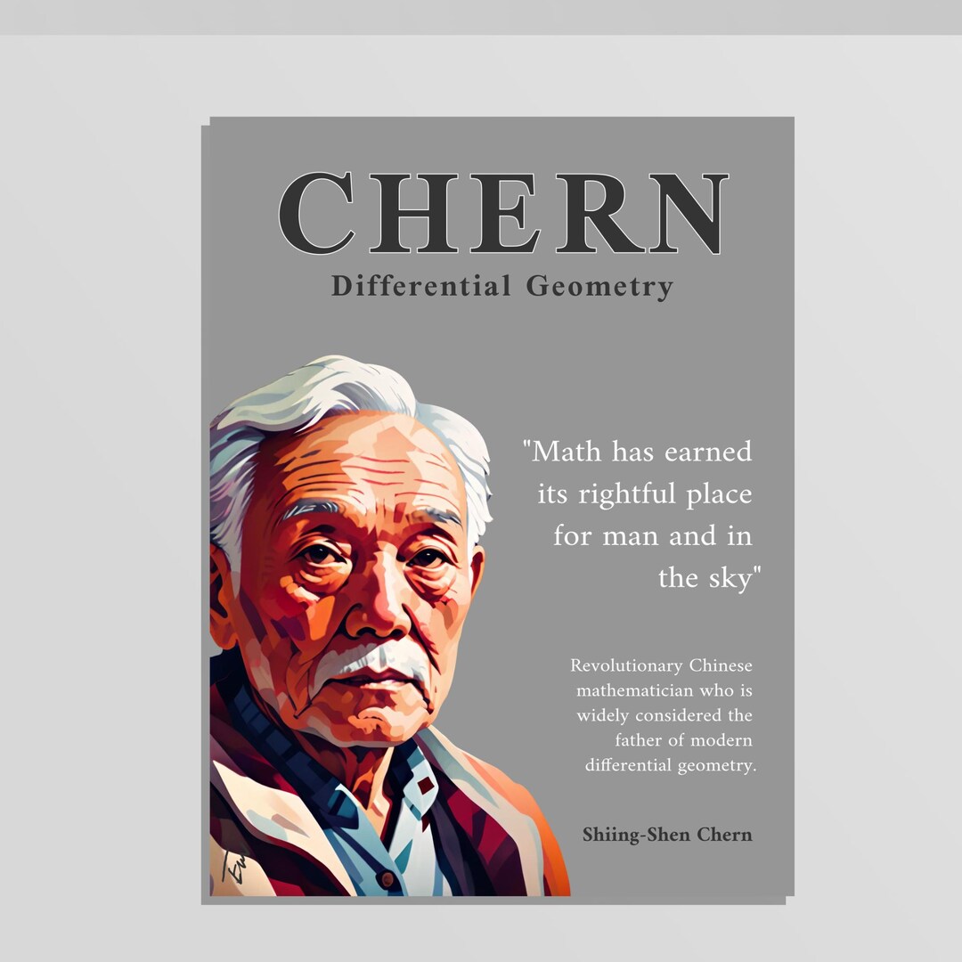 Shiing-shen Chern Printable Poster Pack | Famous Asian Mathematicians ...