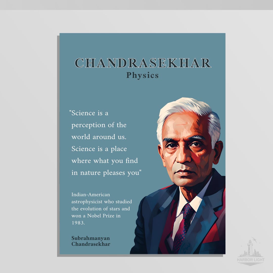 Subrahmanyan Chandrasekhar Poster: Asian Scientist Classroom Art (PDF ...