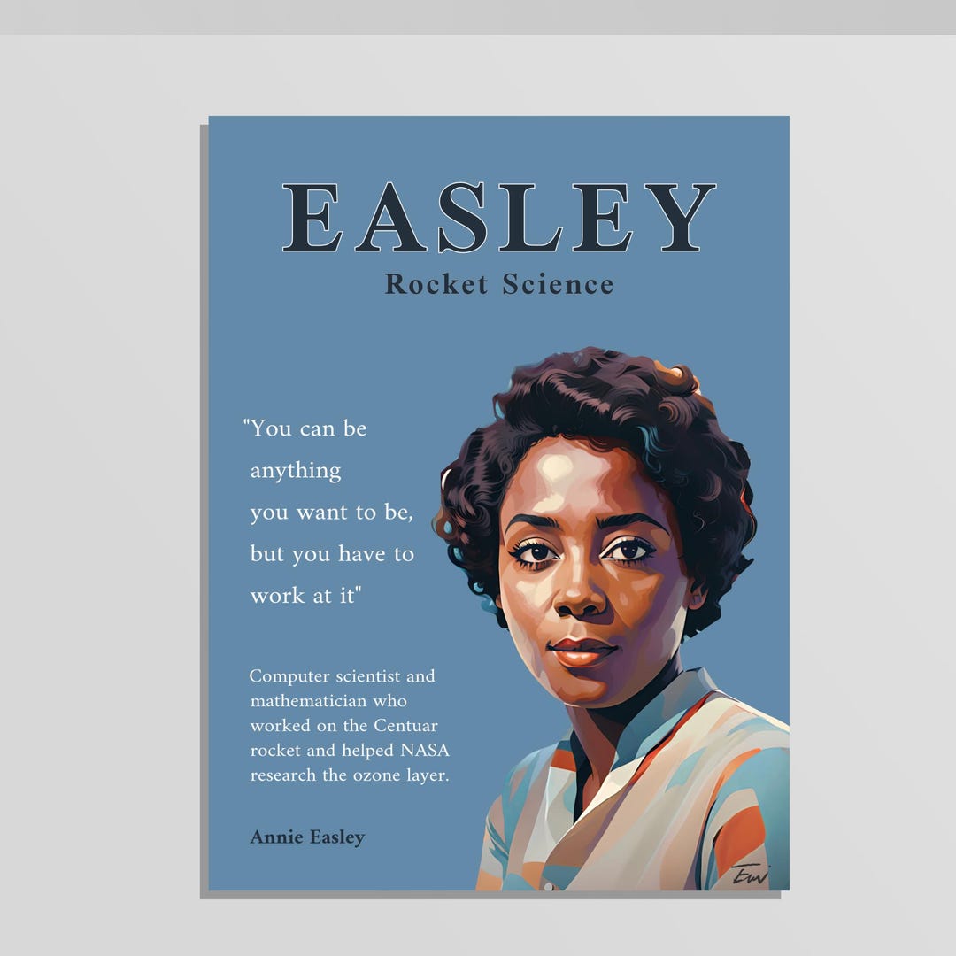 Annie Easley Printable Poster | Famous Black Mathematician Wall Art ...