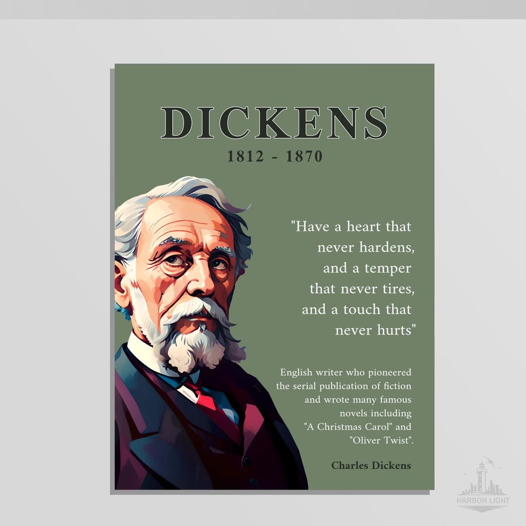 Charles Dickens Poster: English Classroom Art (digital Download, PDF ...