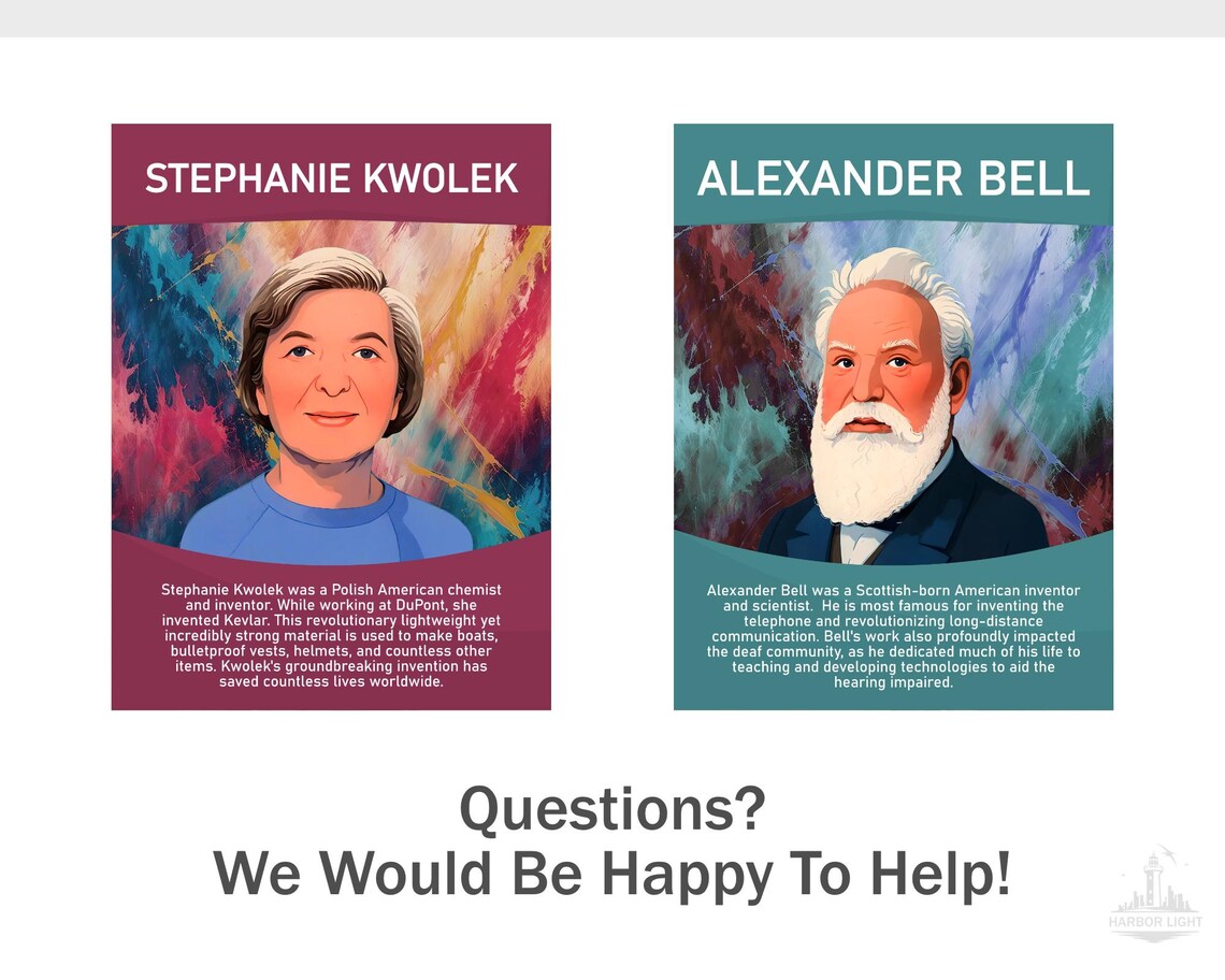 Famous Inventors Poster Set: 20th Century STEM Classroom Decor (digital ...