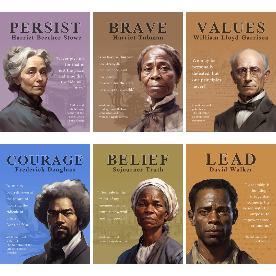 Abolitionists Printable Poster Pack | Black History Month Classroom ...