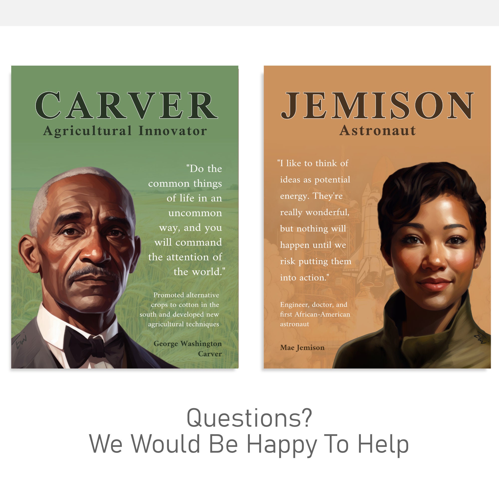 Famous Black Scientists Printable Poster Pack 6x, Classroom Decor ...