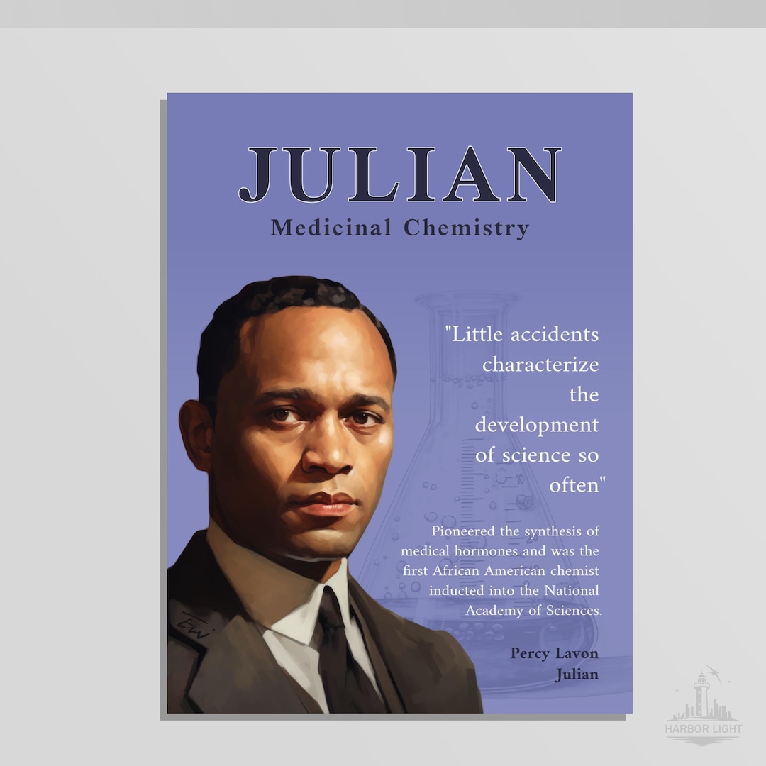 Percy Julian Printable Poster | Famous Black Scientist Wall Art | Black ...