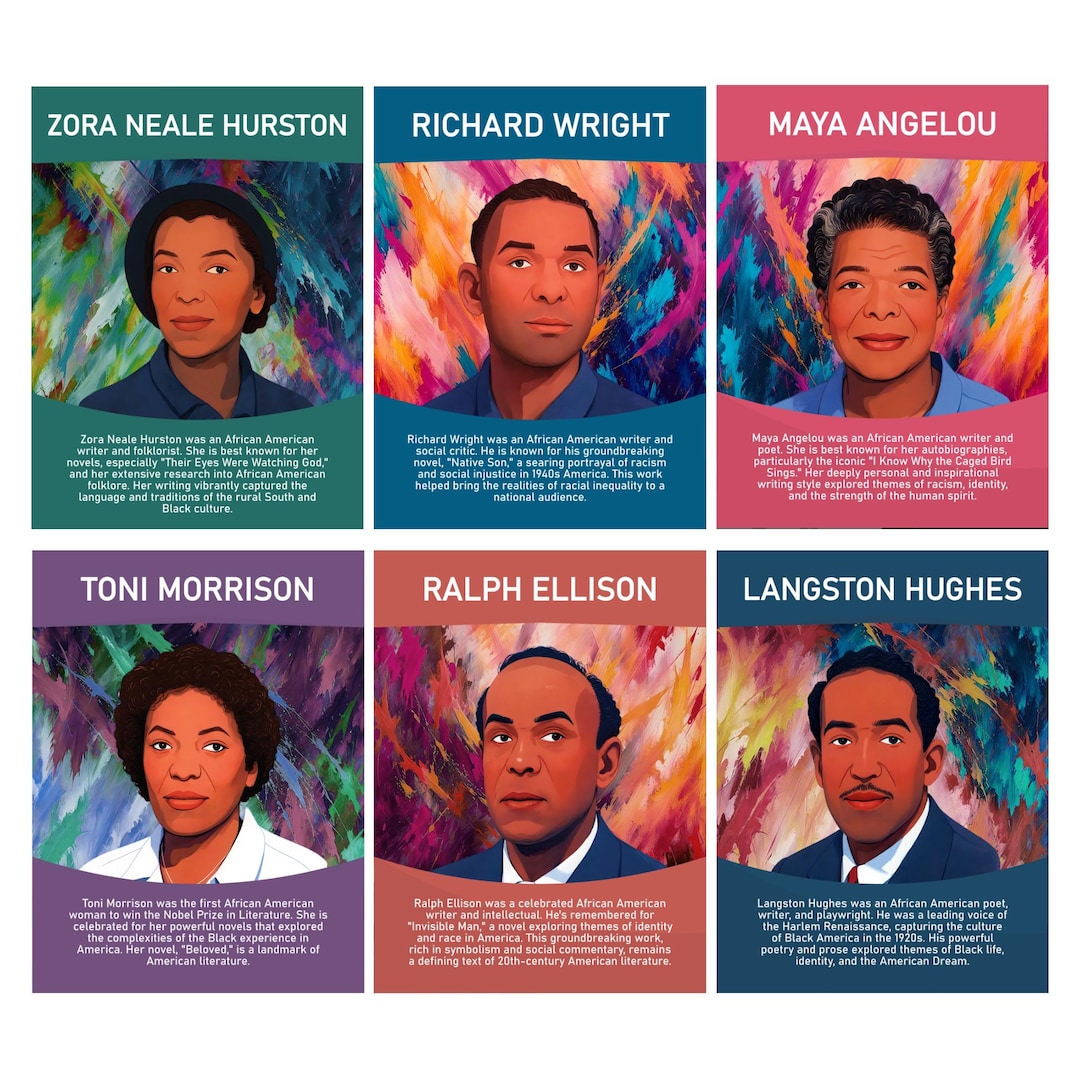 Black Authors Poster Set: African American Writers Classroom Decor ...