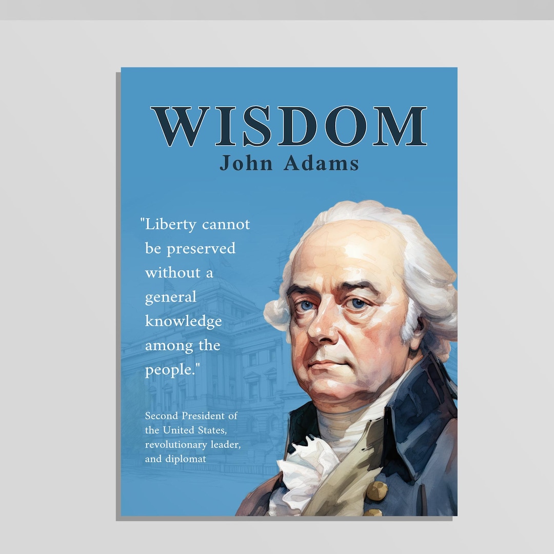 John Adams Printable Poster | American Revolution Digital Print ...