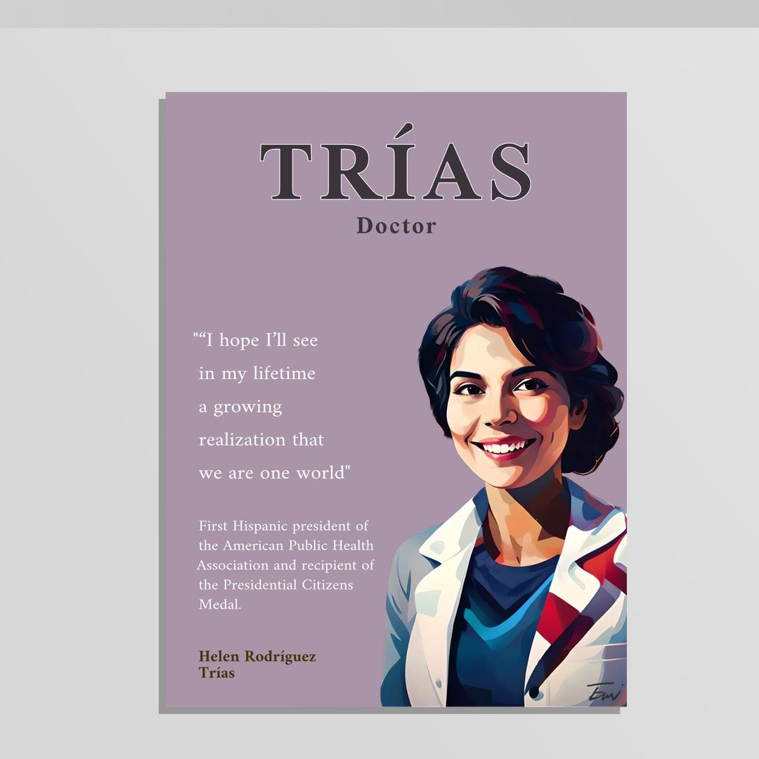 Helen Rodríguez Trías Printable Poster | Famous Hispanic Scientist Wall ...