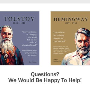 Famous Authors Poster Set: English Classroom Art (digital Download) - Etsy