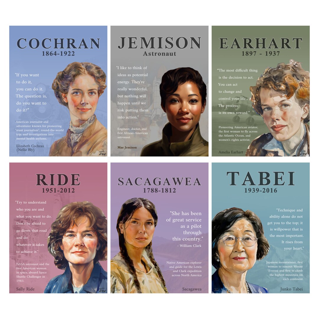 Famous Women Explorers Printable Poster Pack 6x Teacher Social Studies ...