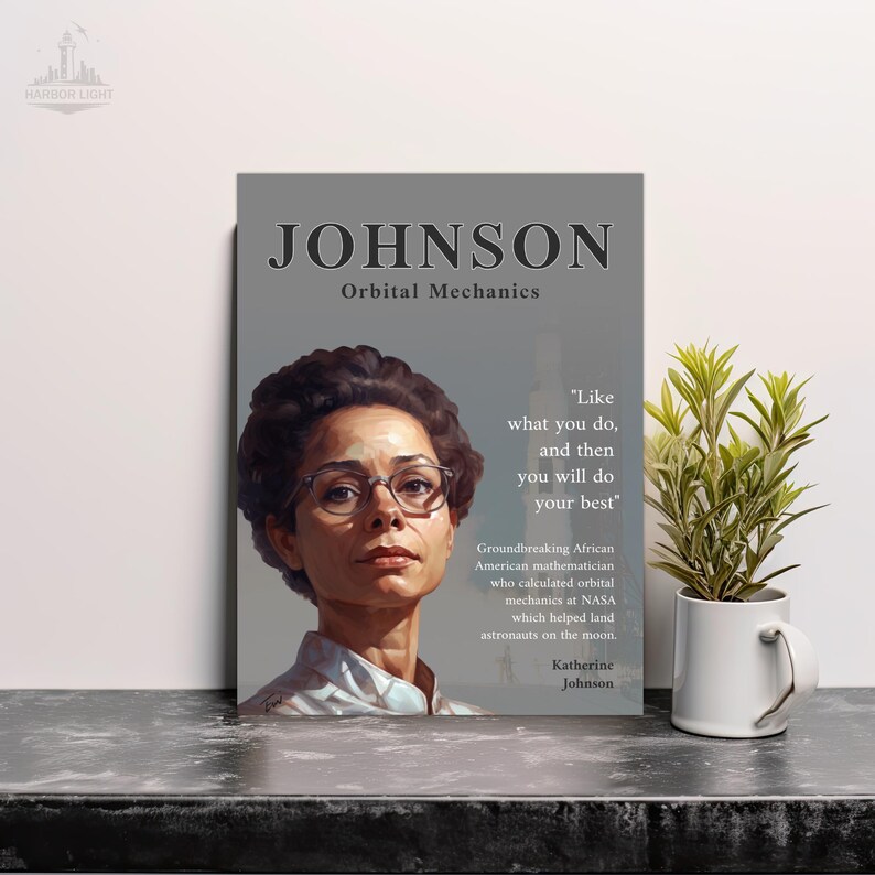 Katherine Johnson Printable Poster | Famous Black Scientist Wall Art ...