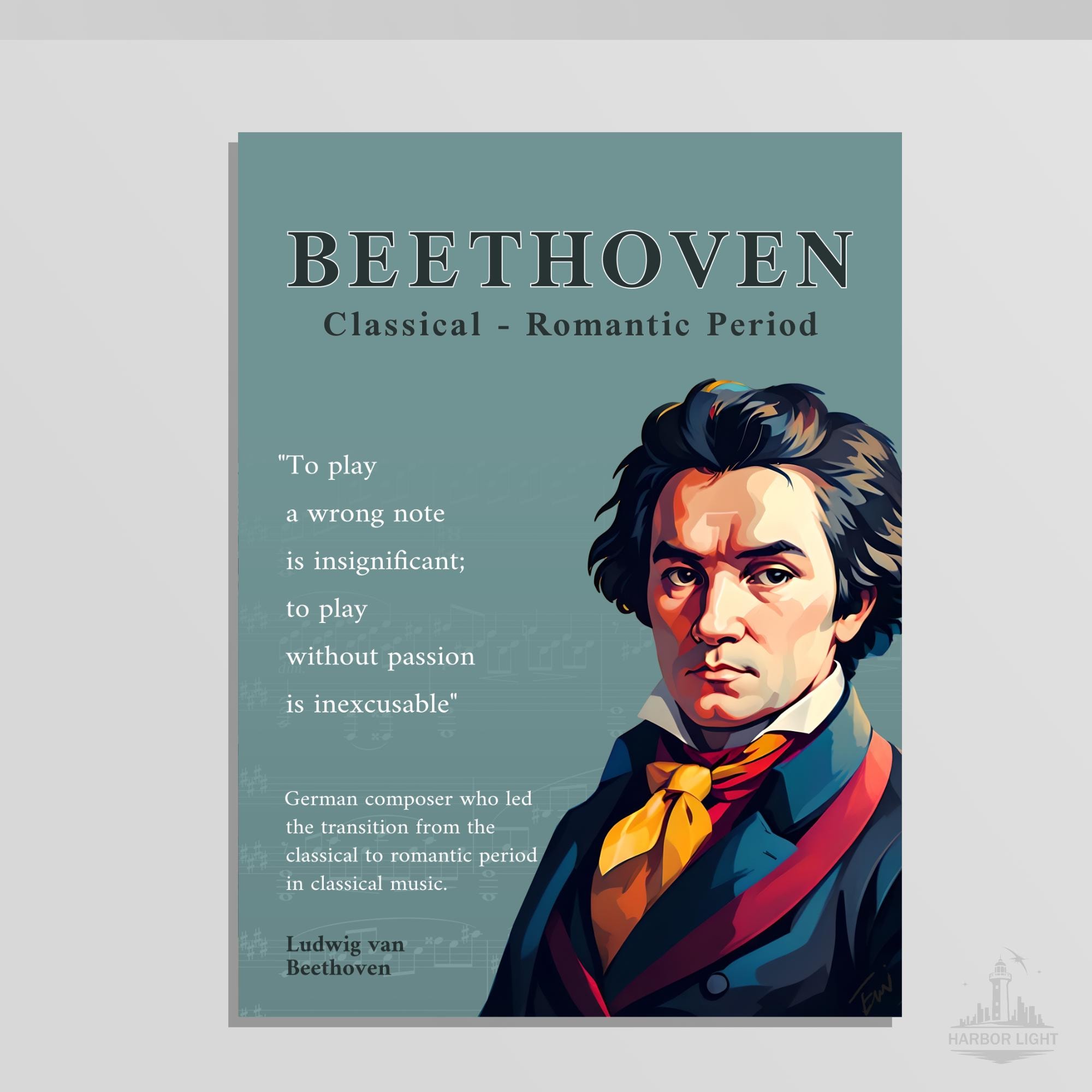 Famous Composers Printable Poster Pack 6x Teacher Music Classroom Decor ...