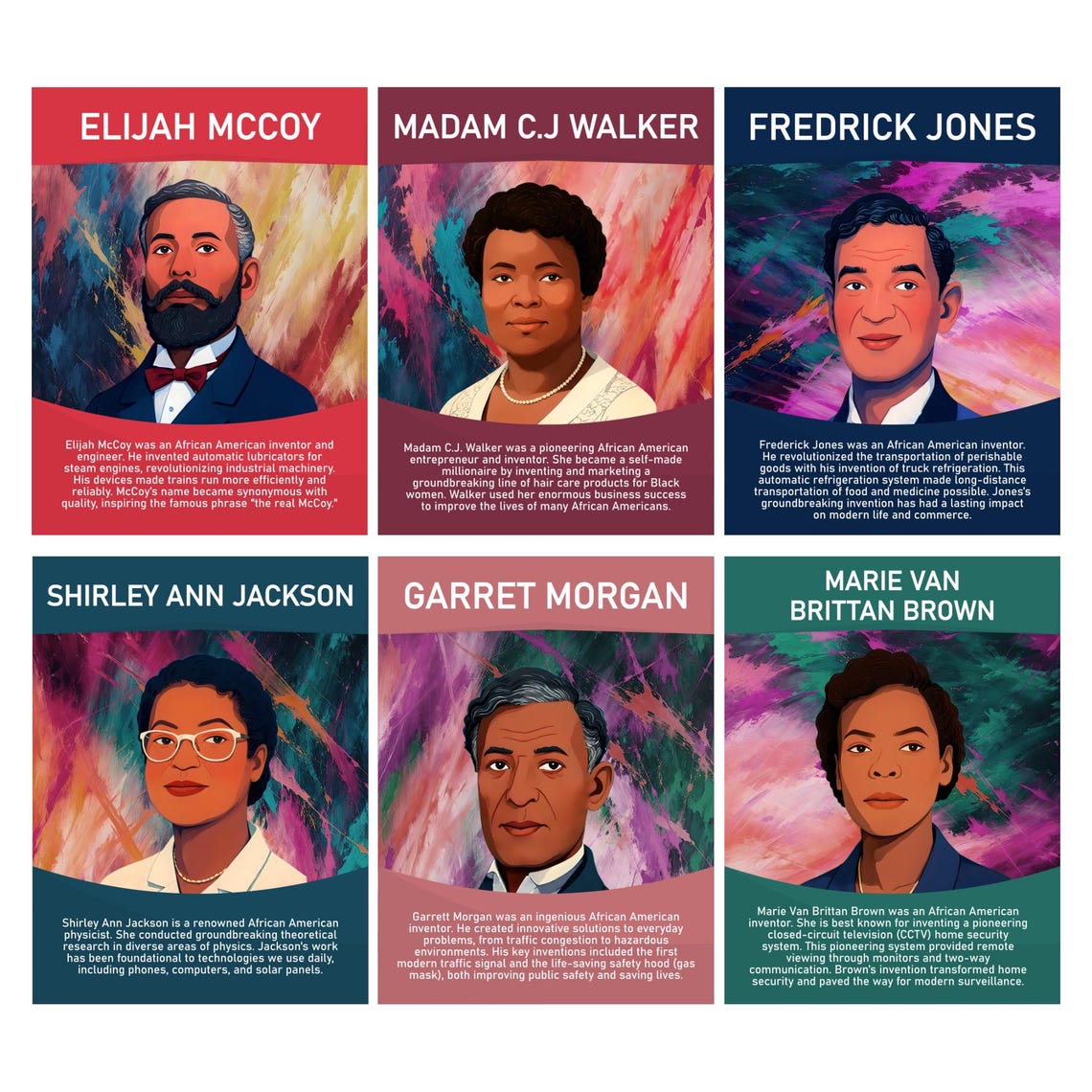 Famous Black Inventors Poster Pack | African American Scientists and ...