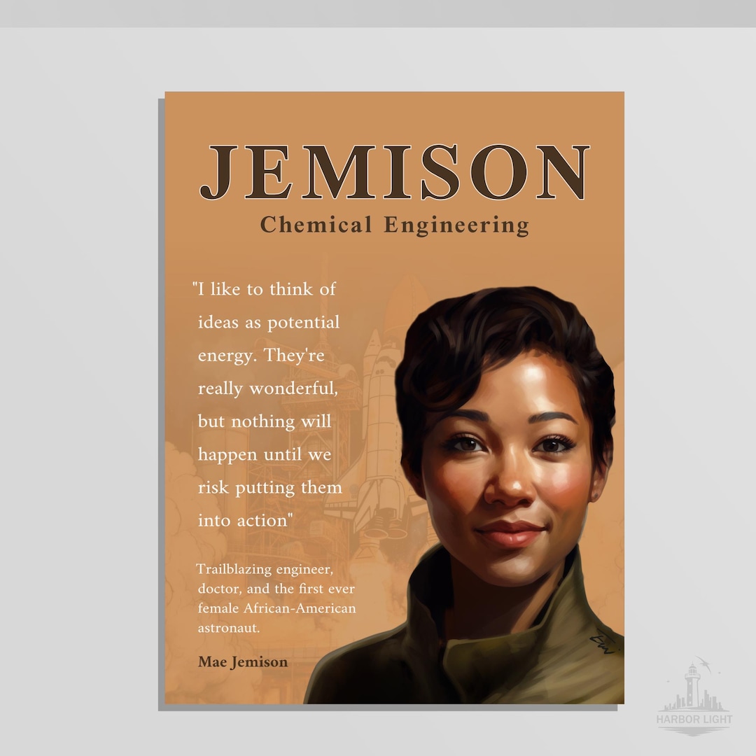 Mae Jemison Printable Poster | Famous Black Scientist Wall Art | Black ...