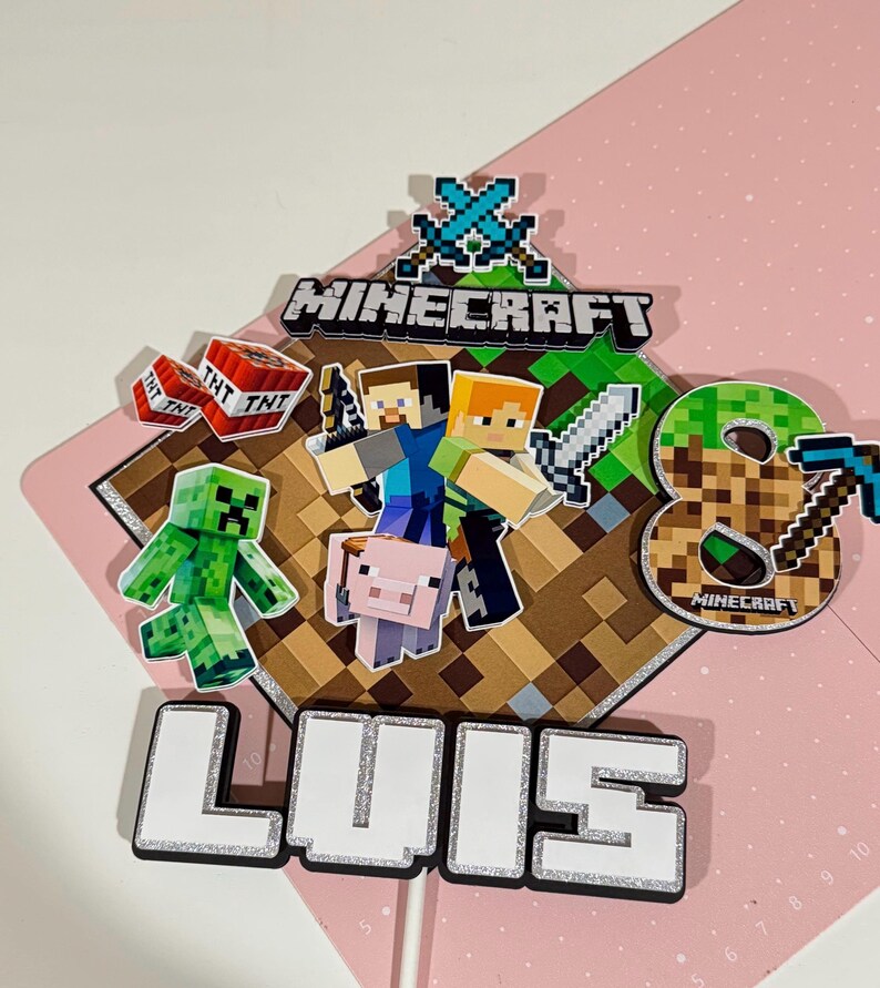 Minecraft Cake Topper - Etsy