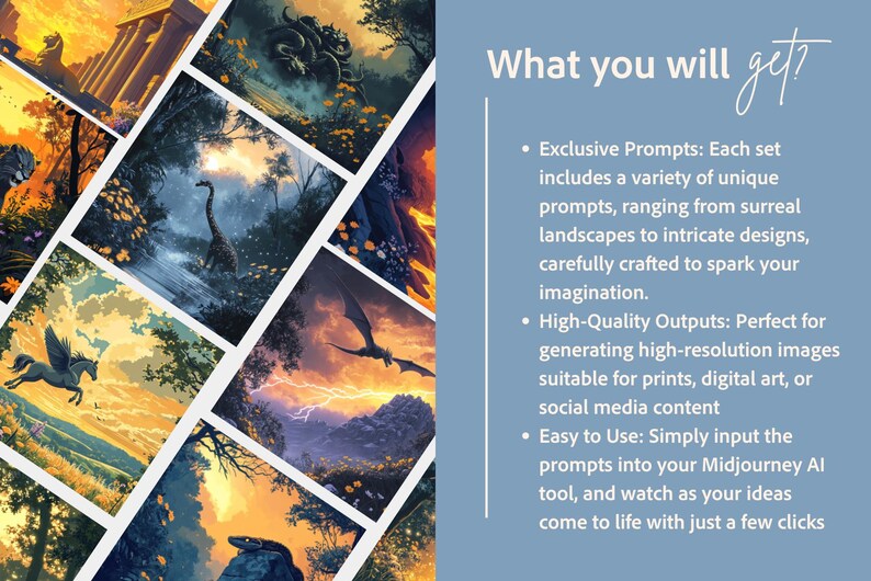 50+ Mythical Creatures Prompts | Midjourney AI Art | Digital Fantasy ...