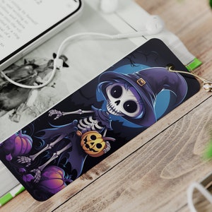 Halloween Skeletons Printable Bookmark Instant PDF Digital Download Set ...