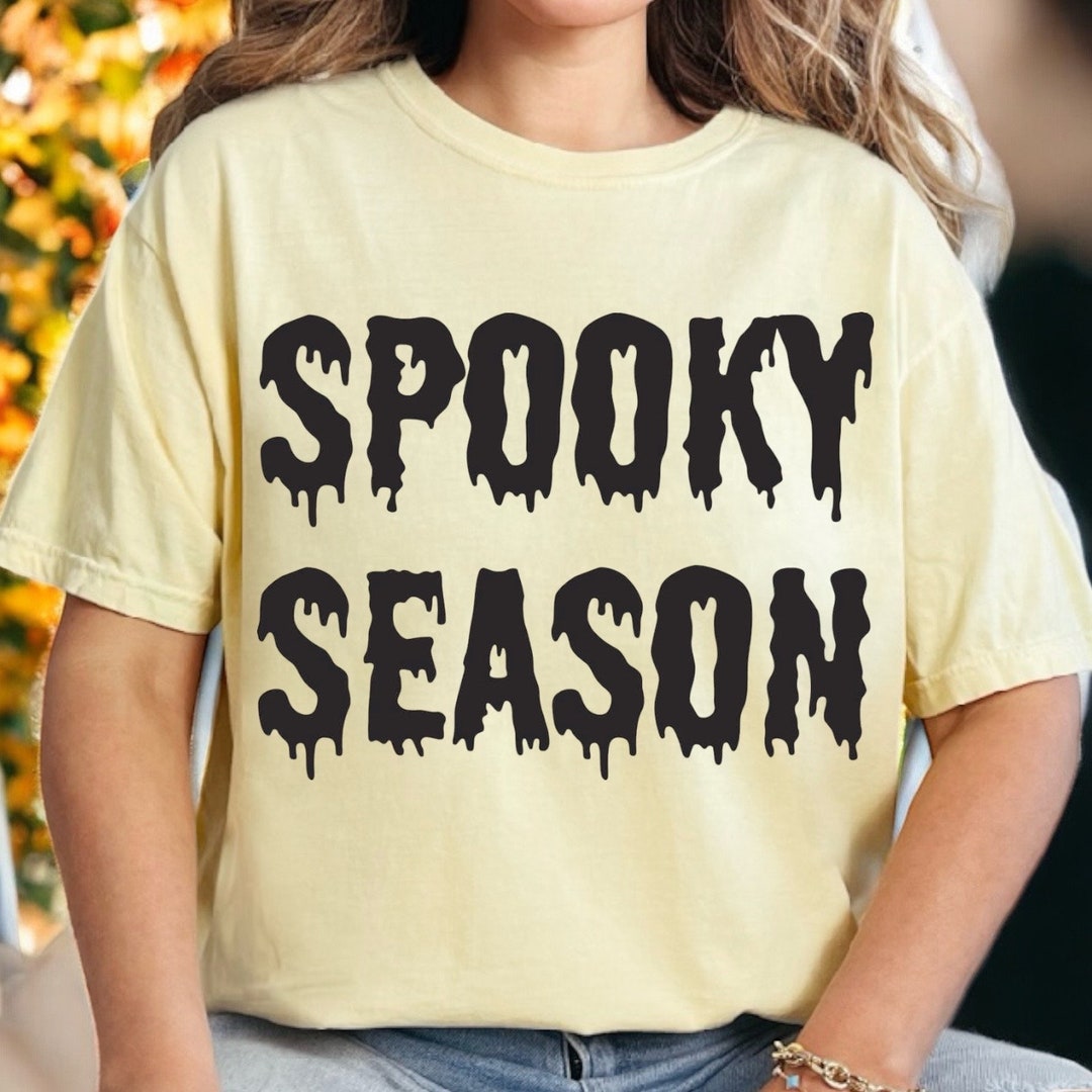 Spooky Season Paint Drip Letter Shirt | Fall Themed | Halloween Holiday ...