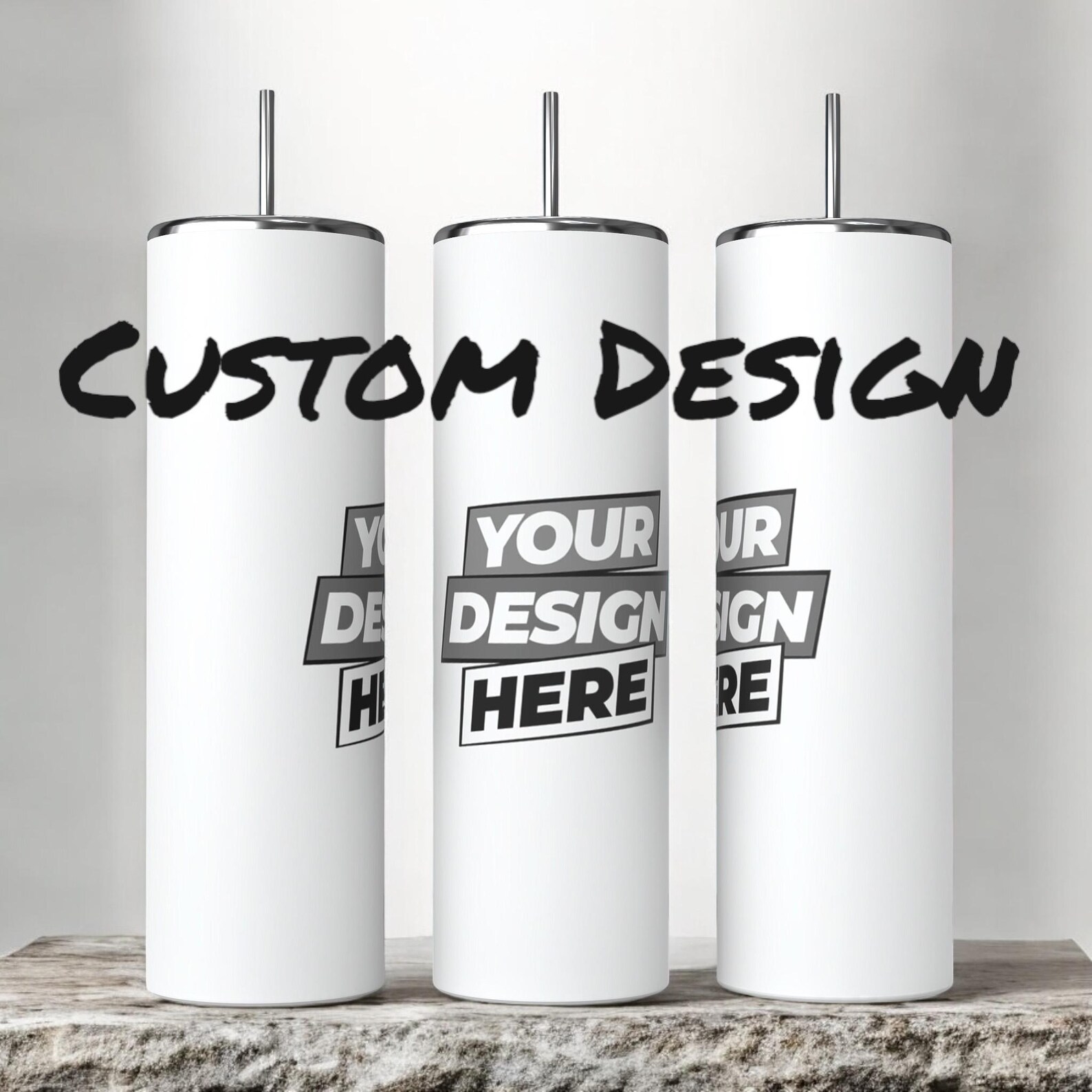 Custom Design Sublimated Stainless Steel Skinny Tumbler With Straw ...