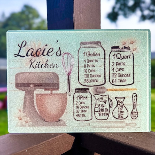 Tempered Glass Cutting Board - Etsy