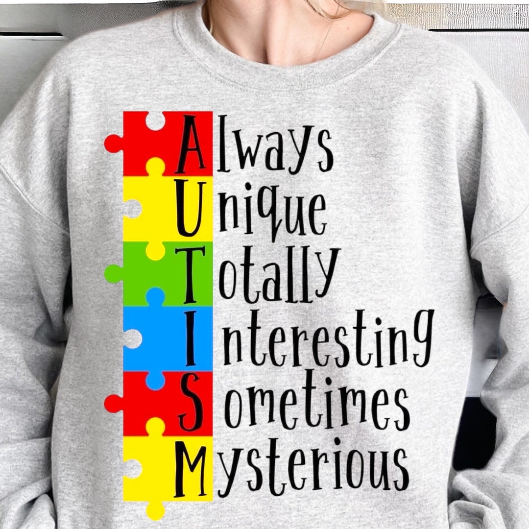 Autism Awareness Shirt Rainbow Puzzle Pieces Love and Hope Gift for Her ...