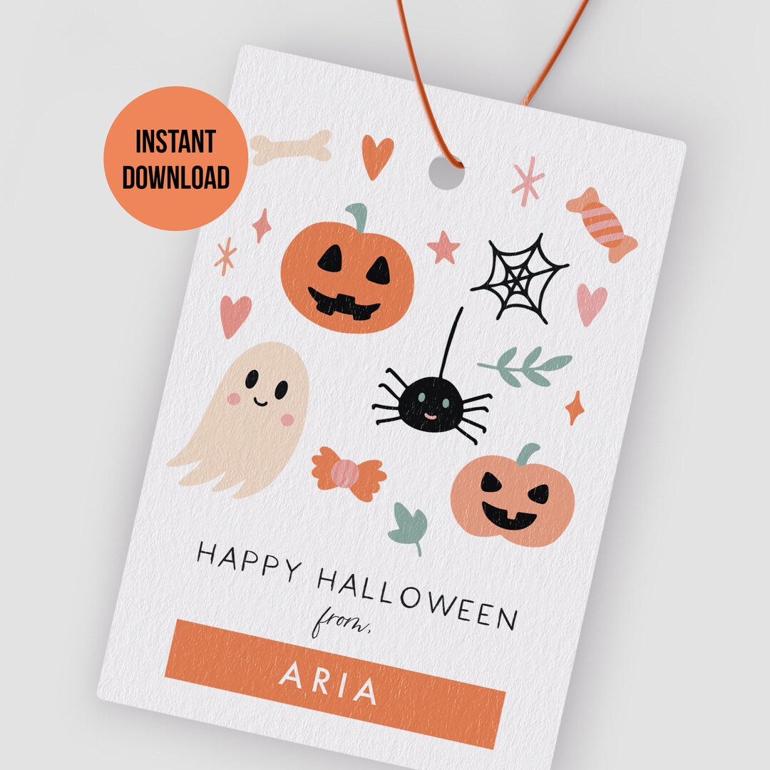 Printable Halloween Favor Tags Fun, Tag for Favor Bag Printable, Trick ...