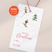Printable Christmas Gift Tag, Ski Gift Tag Printable, Holiday Gift Tags ...